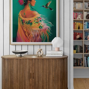 Woman of Colors&humming-bird,mexico Latin American Boho,folklore Art ...