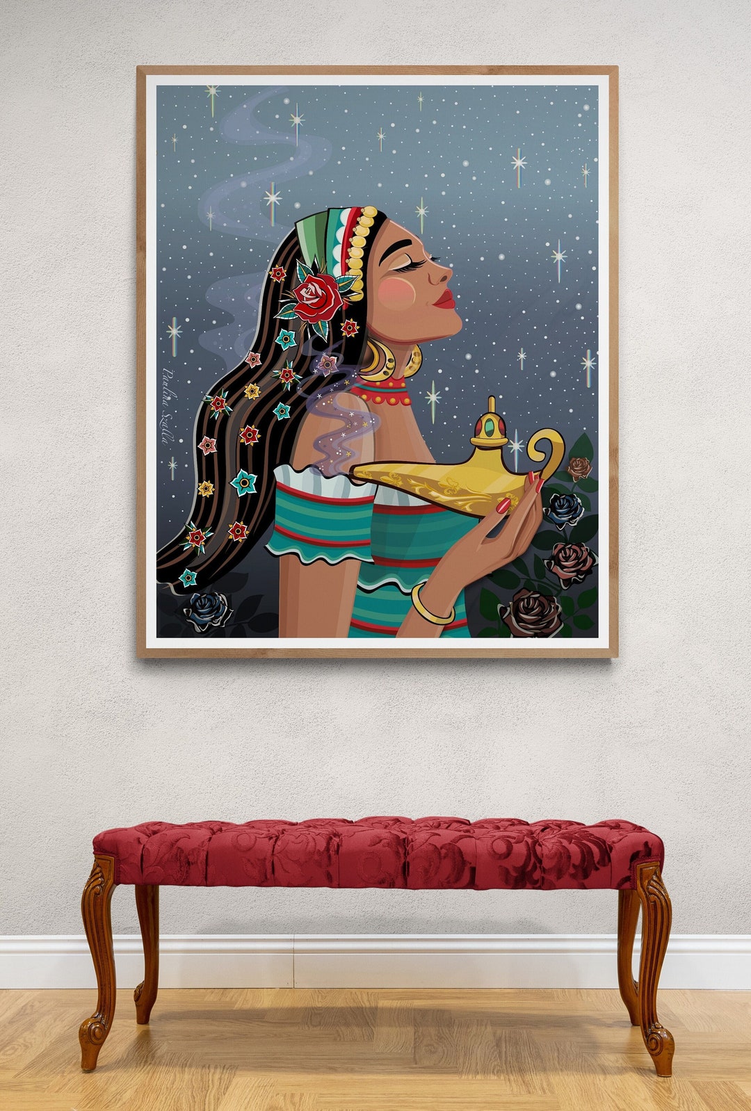 Wish Moment, - Mexico Latin Spanish Woman With Magic Lamp, Inspired ...
