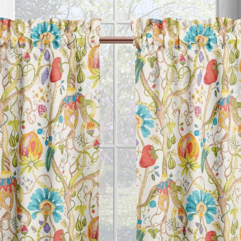 Multi Color Curtains - Etsy