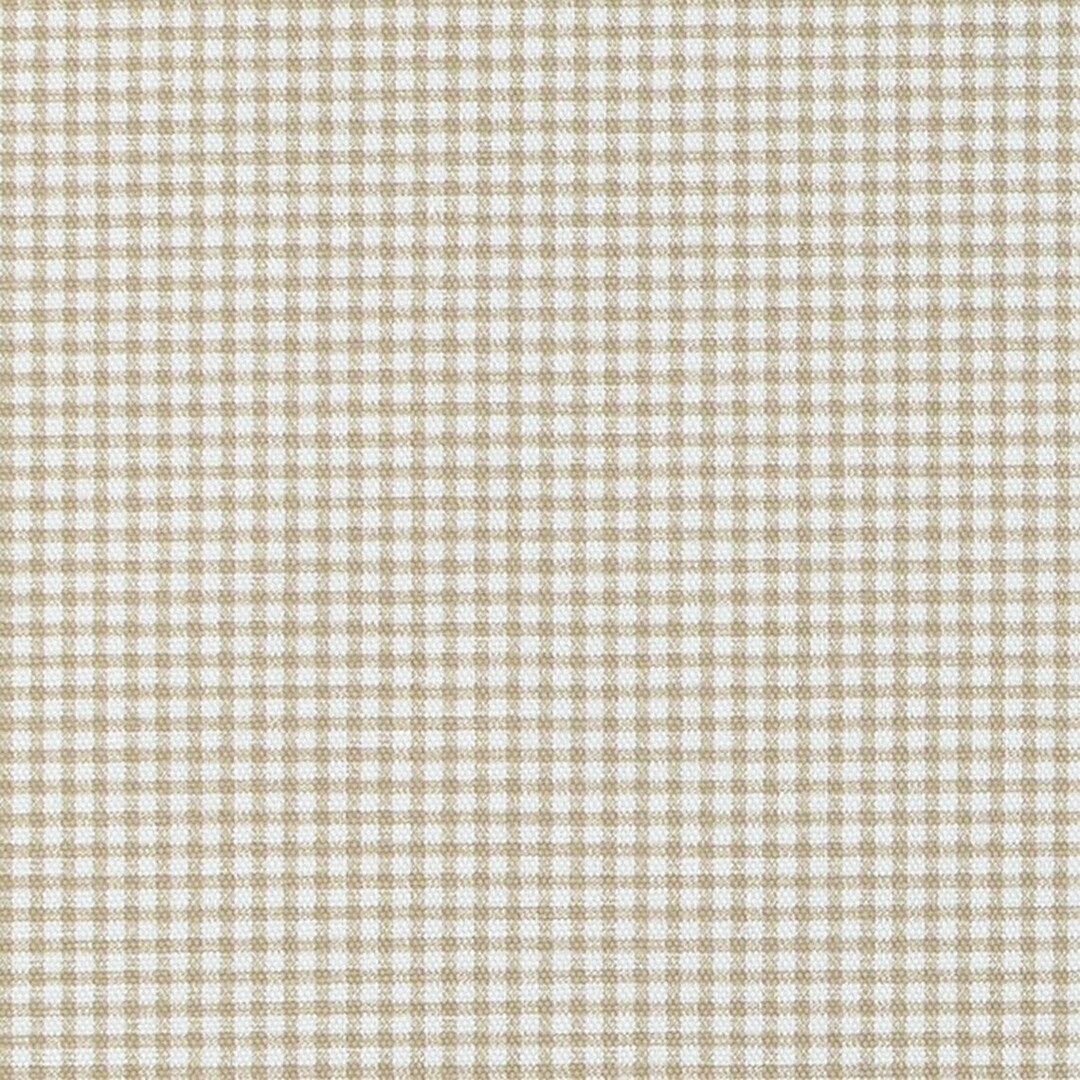 Pinch Pleated Curtain Panels Pair in Farmhouse Beige Gingham Check on ...