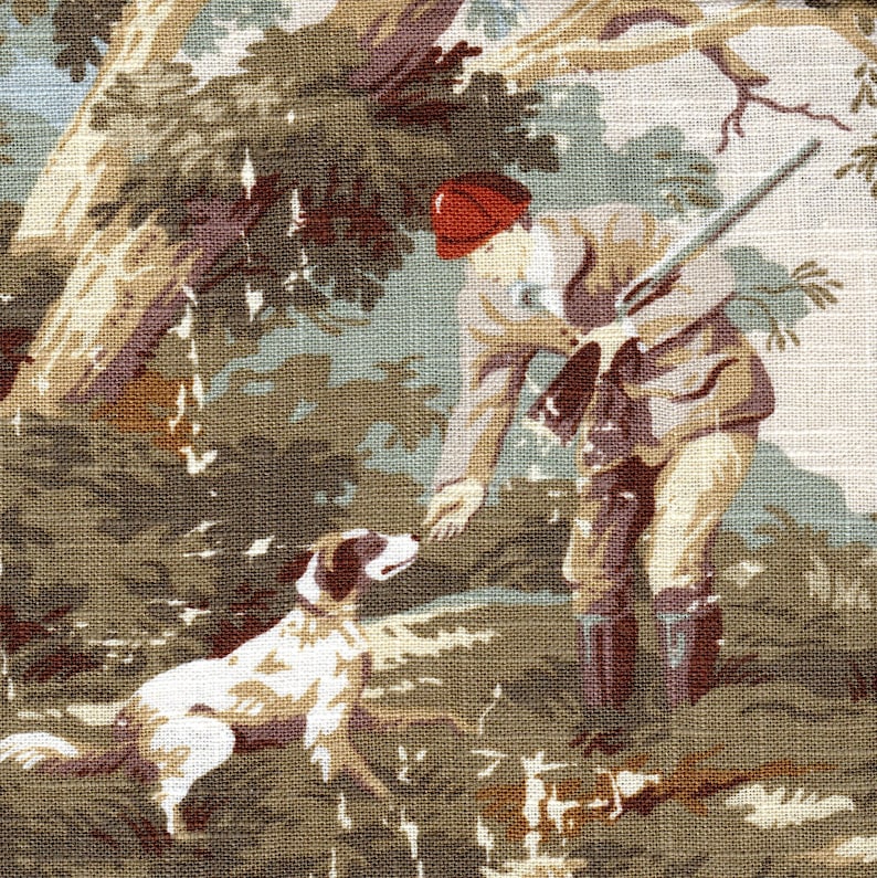 Duvet Cover in Avondale Vintage Sportsman Toile- Hunting, Fishing - Etsy