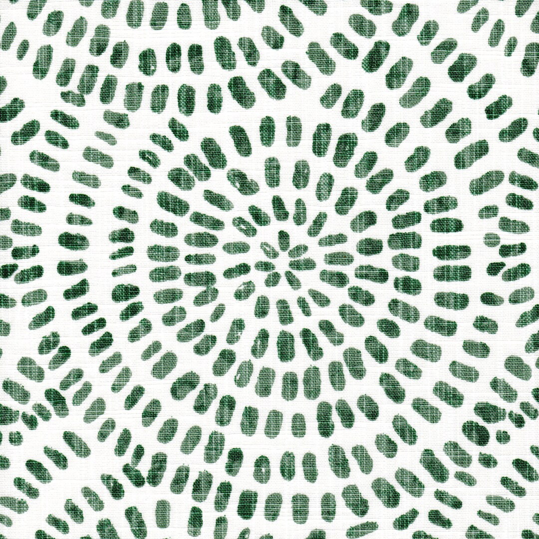 Bed Runner in Cecil Fairway Green Watercolor Circular Dot Geometric - Etsy