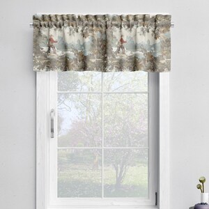 Tailored Valance in Avondale Vintage Sportsman Toile Hunting - Etsy