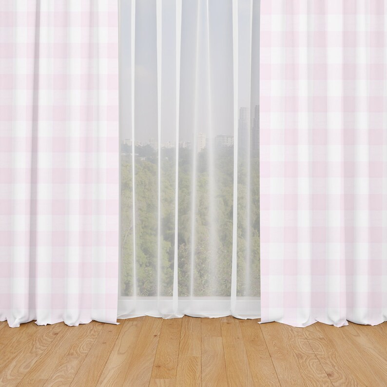 Rod Pocket Curtain Panels Pair in Anderson Bella Pale Pink - Etsy