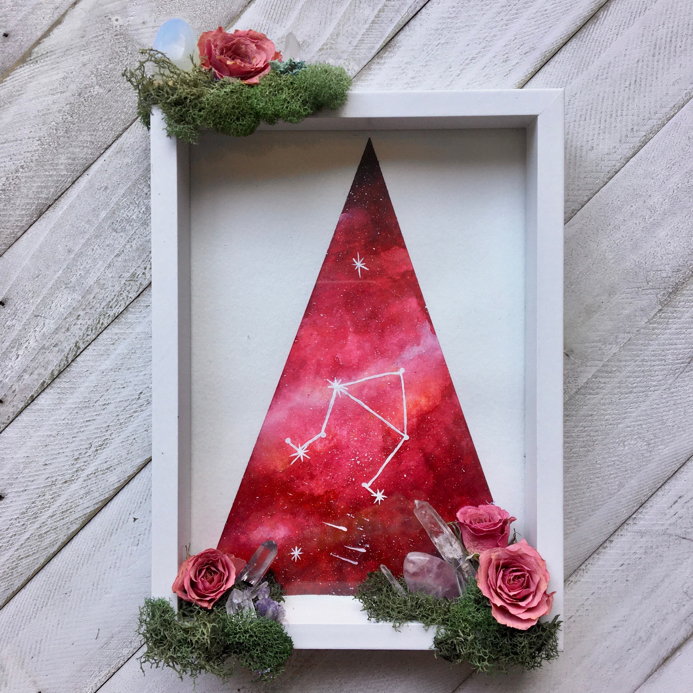 Zodiac LIBRA Constellation Art Original Watercolor Galaxy - Etsy