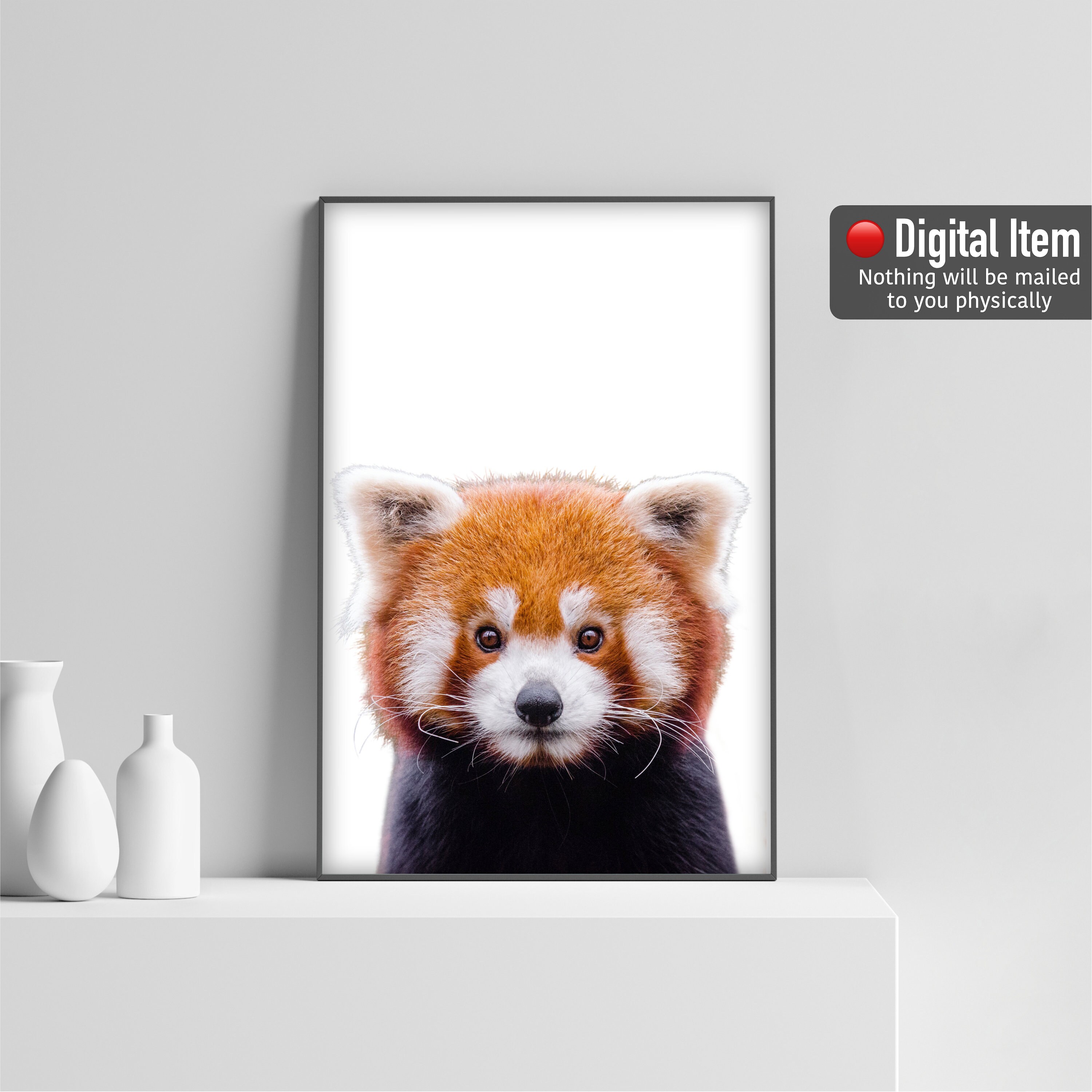 Red Panda Print Nursery Wall Art Red Panda Poster Little | Etsy