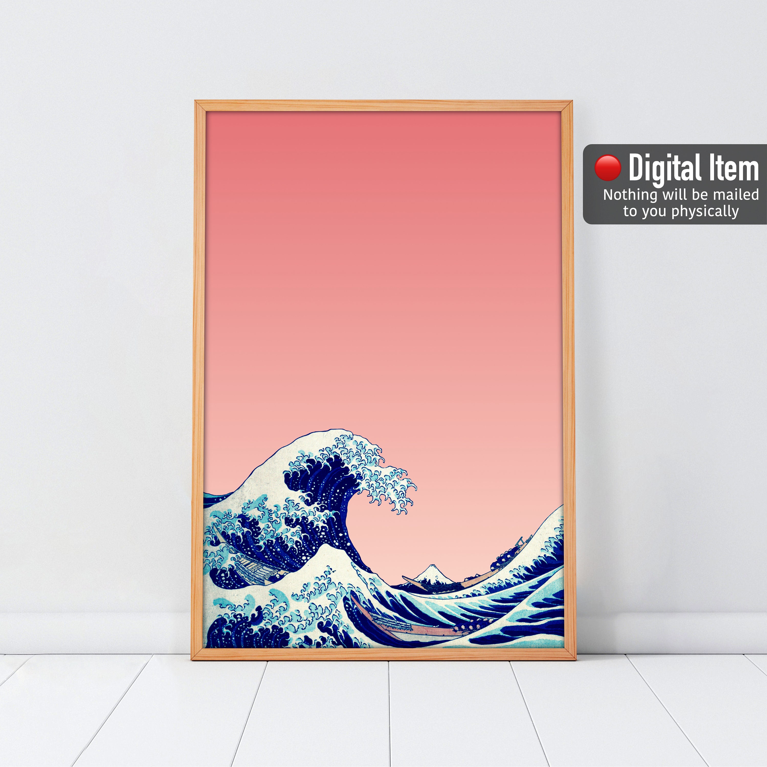 The Great Wave Print Japanese Wave Poster Digital Print - Etsy