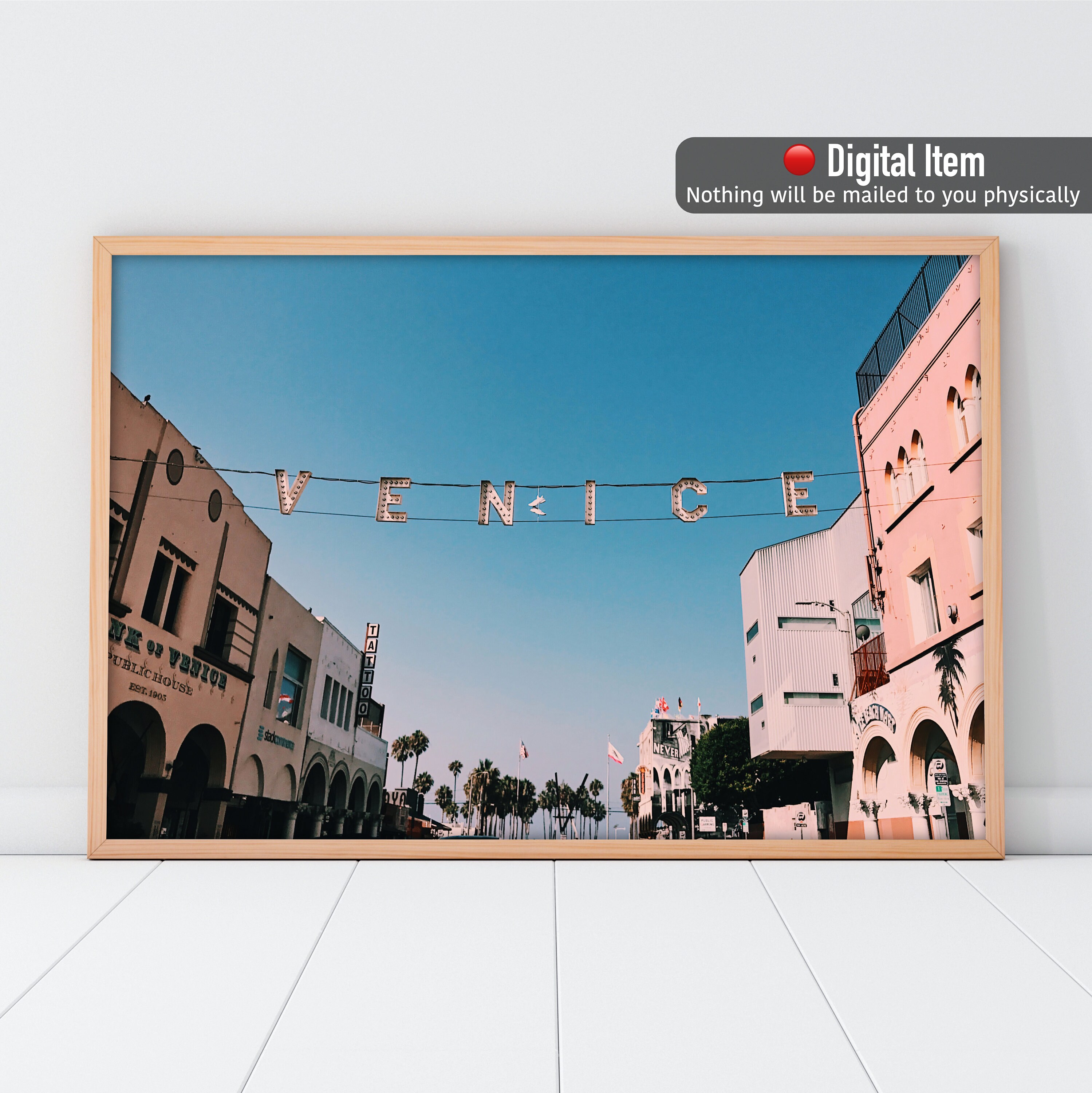 Venice Beach Sign Print California Wall Art Beach Wall Art - Etsy