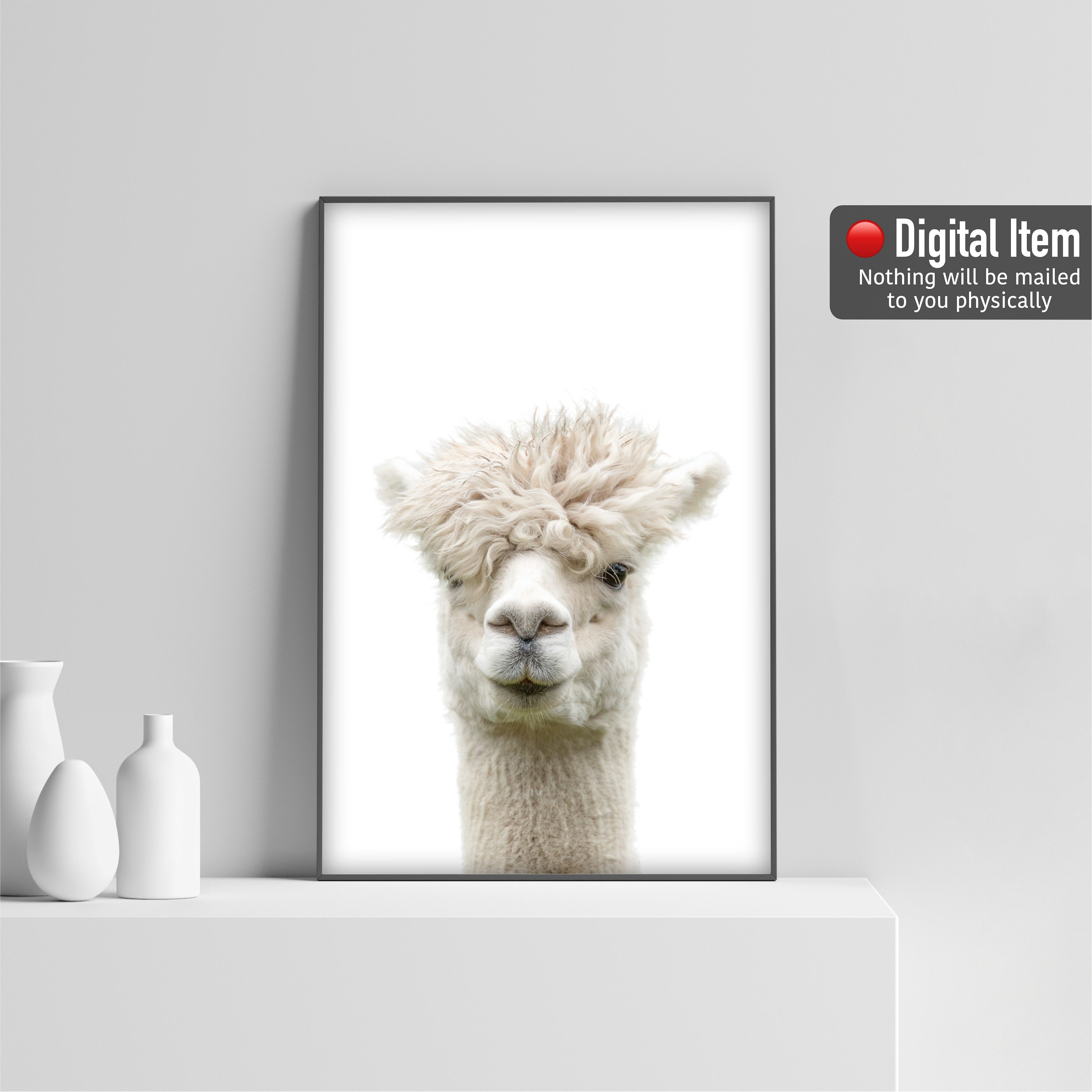 Llama Print Alpaca Poster Nursery Wall Decor Llama Digital - Etsy