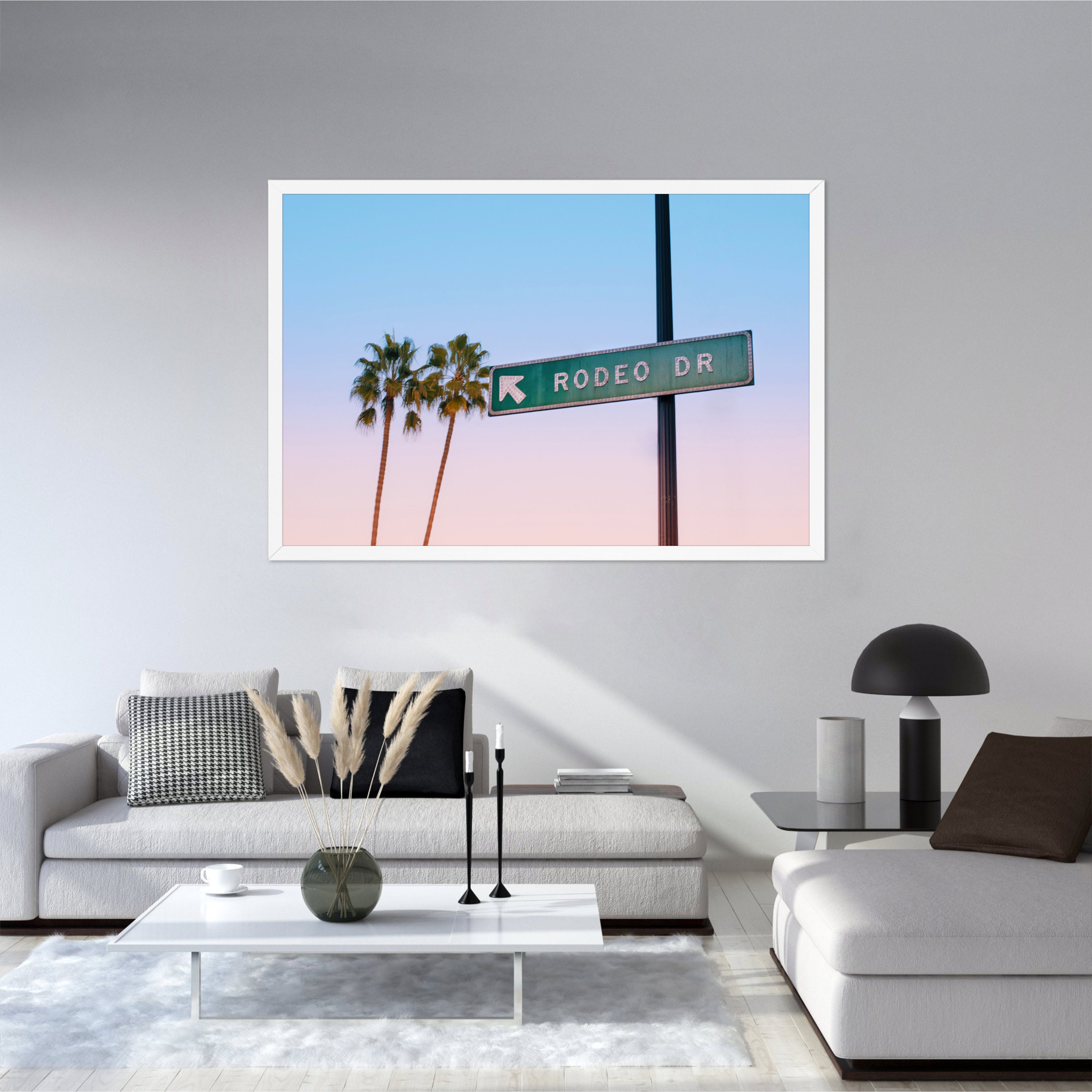 Rodeo Drive Sign Print Palm Tree Print Fashion Wall Art | Etsy