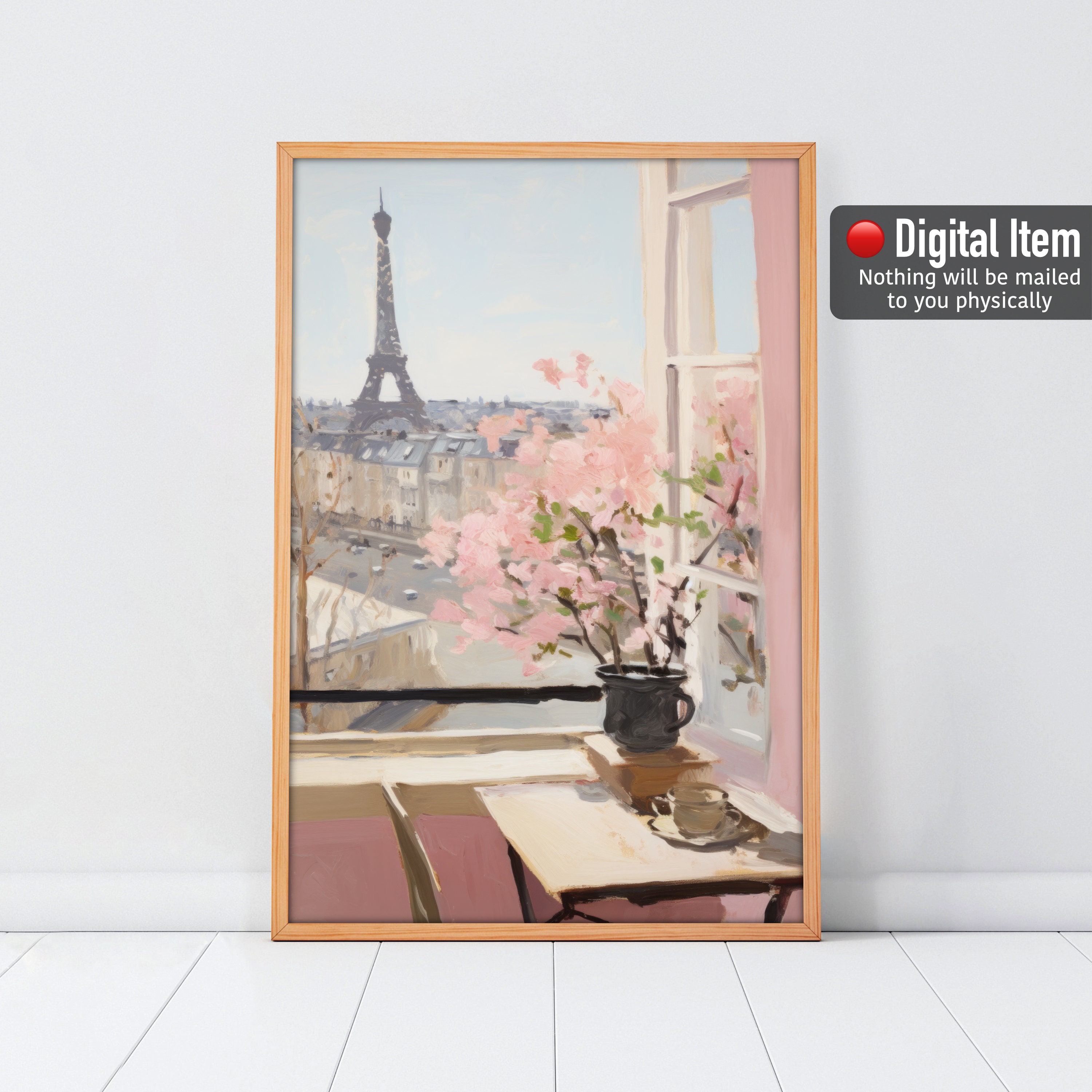 Set of 3 Soft Pink Paris Wall Art, Trendy Wall Decor, France Wall Art ...