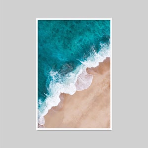 Aerial Beach Print, Aerial Beach Photography, Digital Poster/ Aerial ...