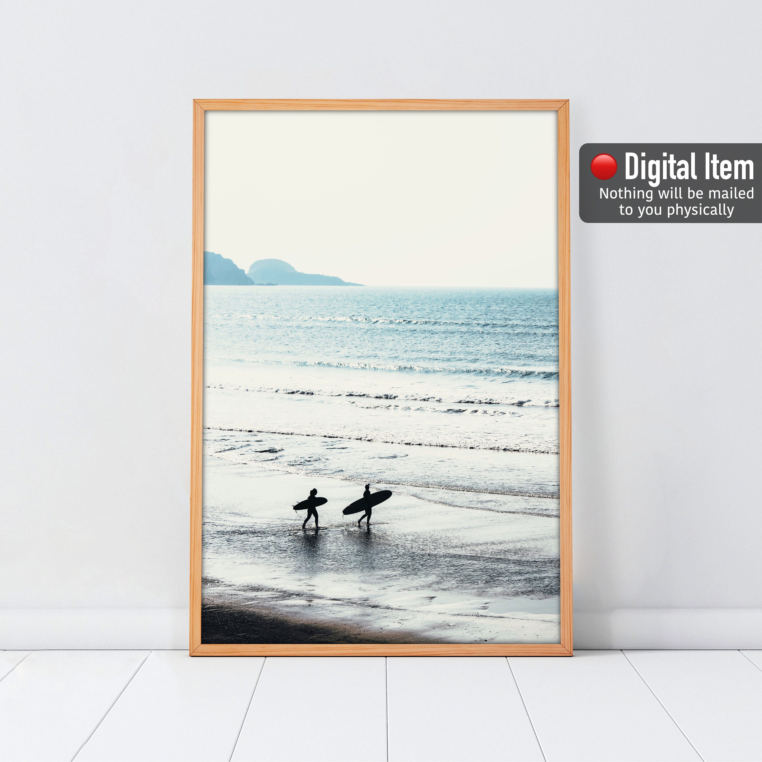 Surf Printable Wall Art Coastal Print Surfboard Poster | Etsy