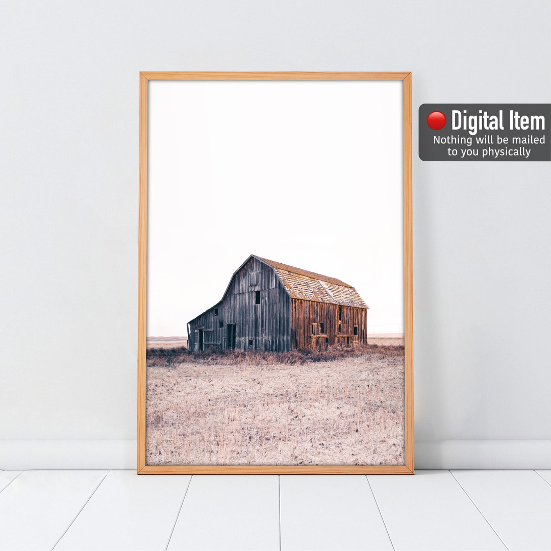 Old Barn Print, Farmhouse Decor, Barn Poster, Country House Decor, Farm ...