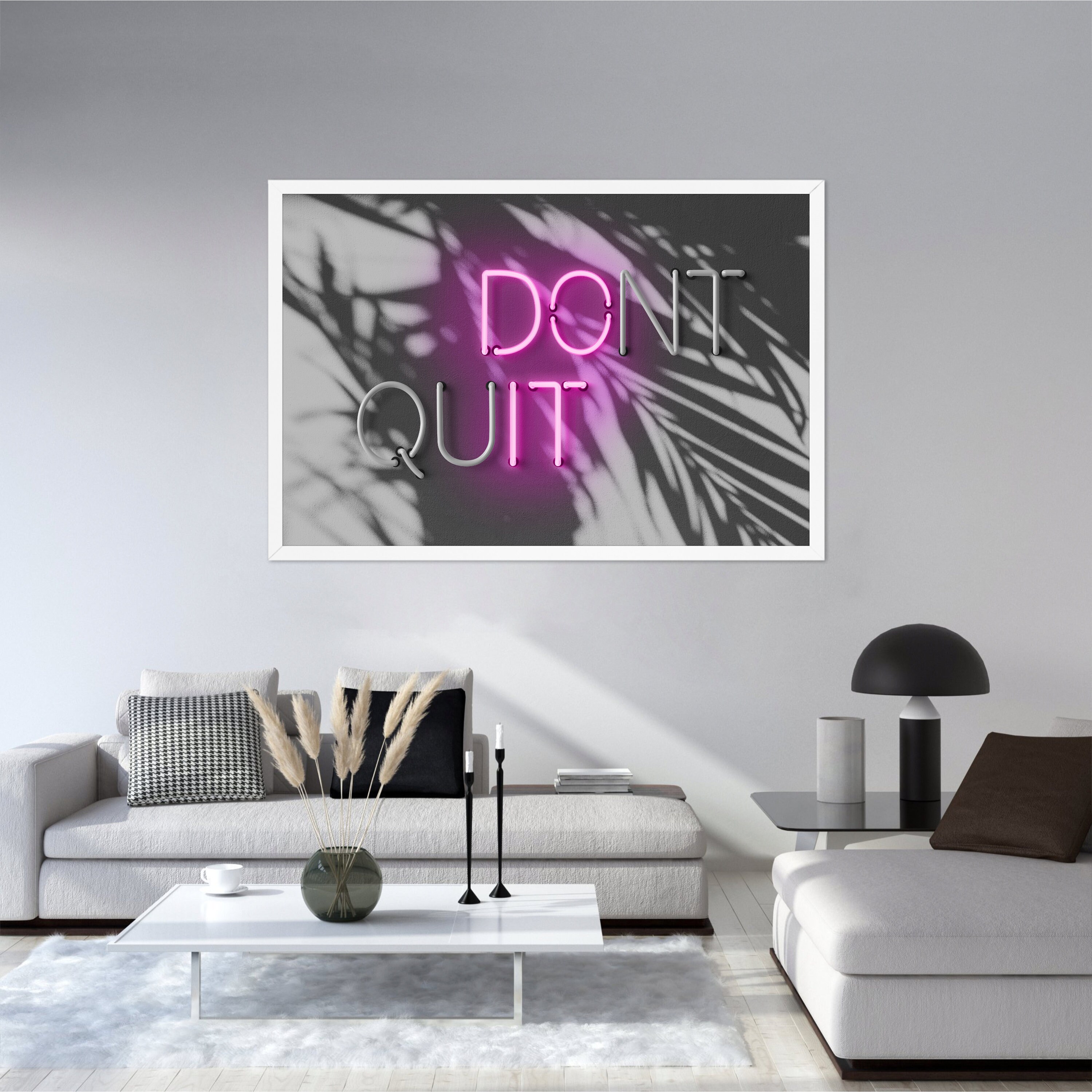Dont Quit Poster Do It Wall Art Neon Sign Print | Etsy