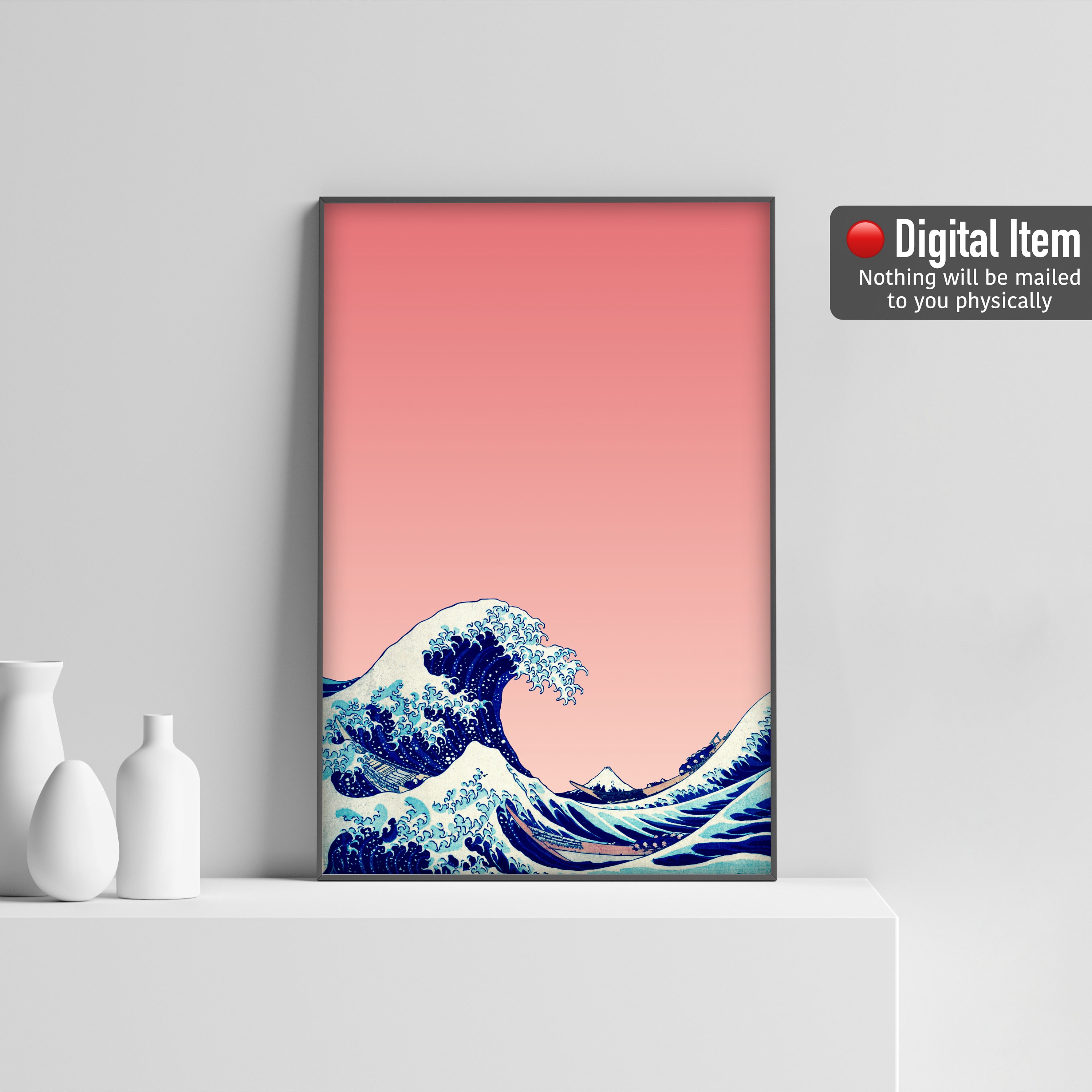 The Great Wave Print Japanese Wave Poster Digital Print - Etsy
