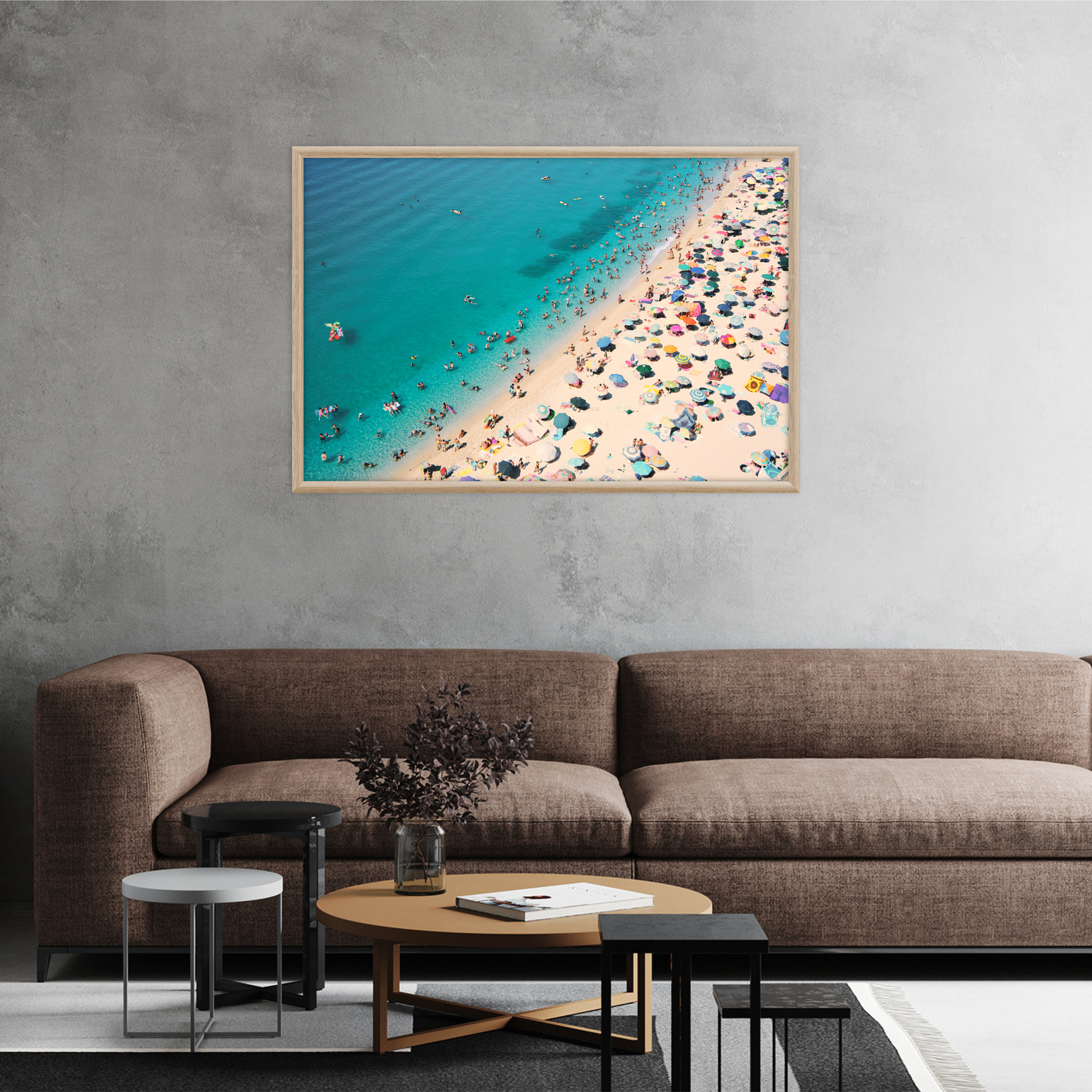 People on the Beach Print Beach Poster Aerial Beach | Etsy