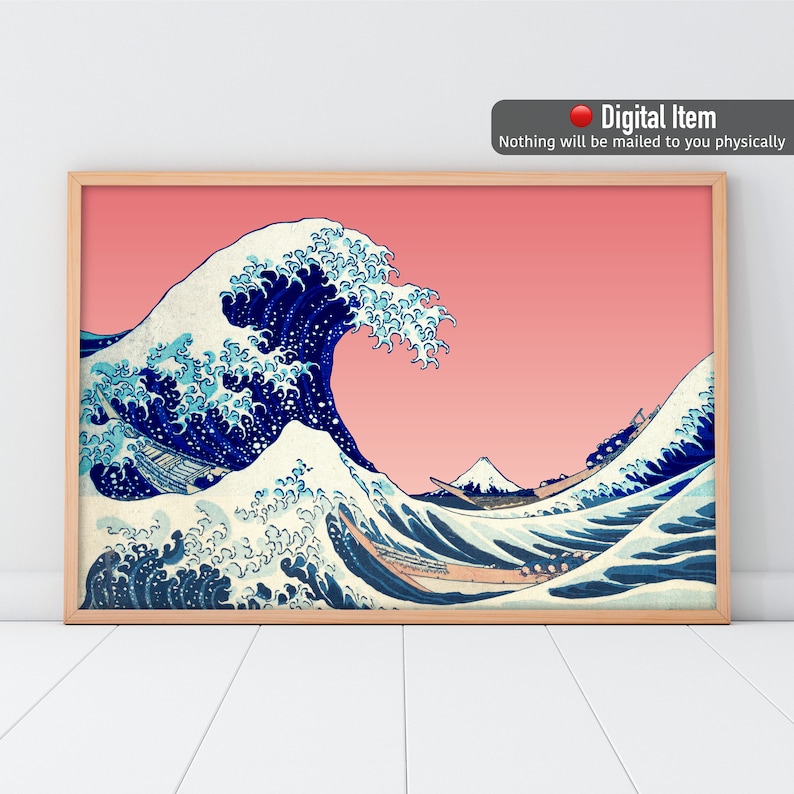 The Great Wave Print Wave Poster Japanese Decor Great Wave - Etsy