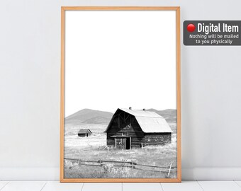 Farmhouse Print, Farmhouse Decor, Barn Art, Barn Print, Rustic Home ...