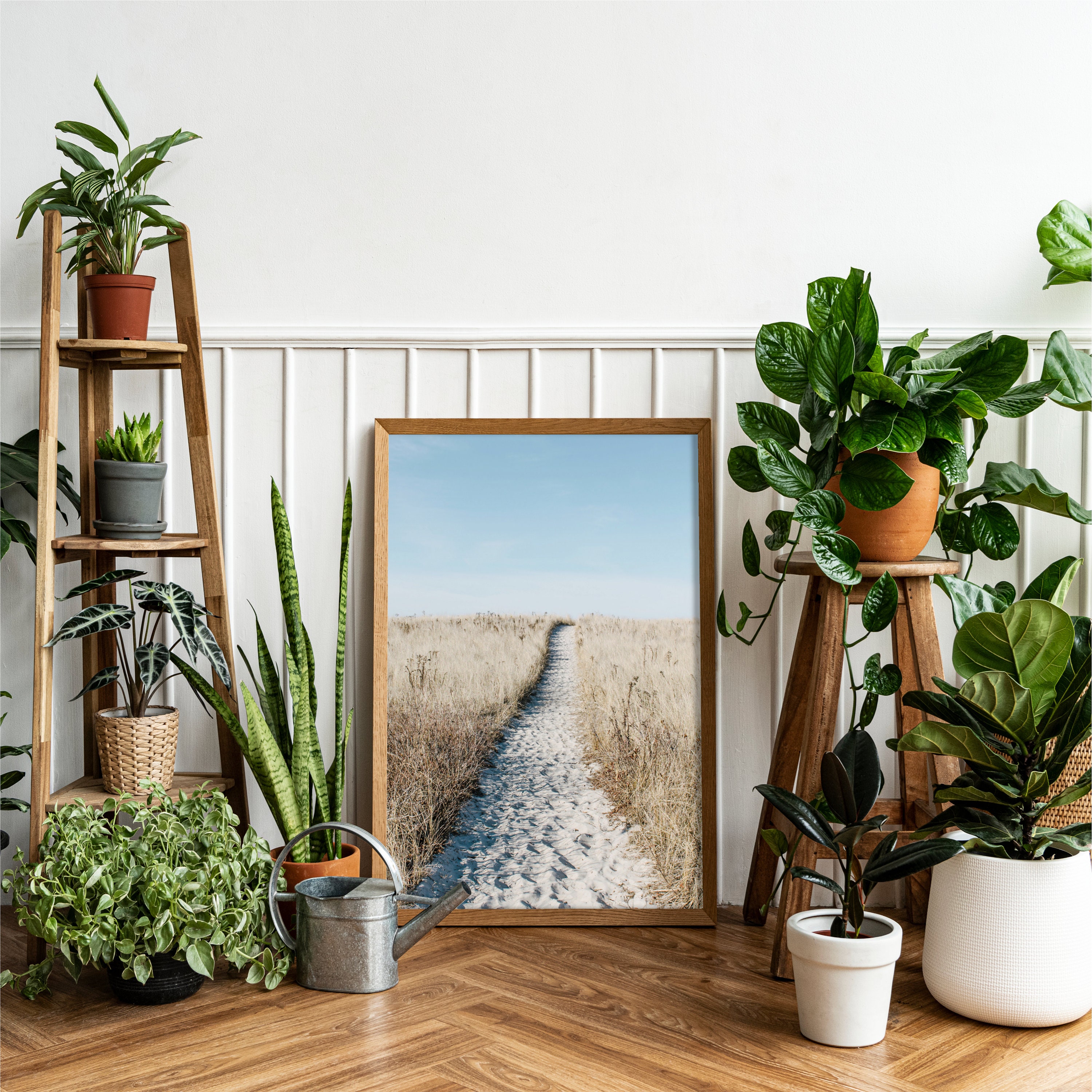 Path to the Beach Boho Print Pathway Neutral Boho Wall Art - Etsy