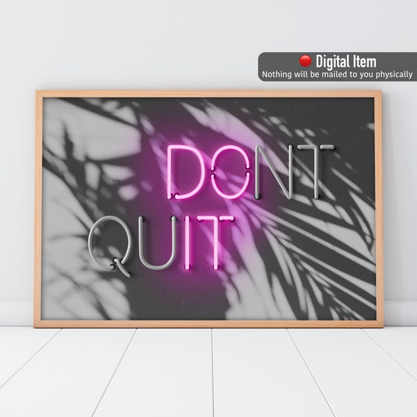 Dont Quit Poster - Etsy