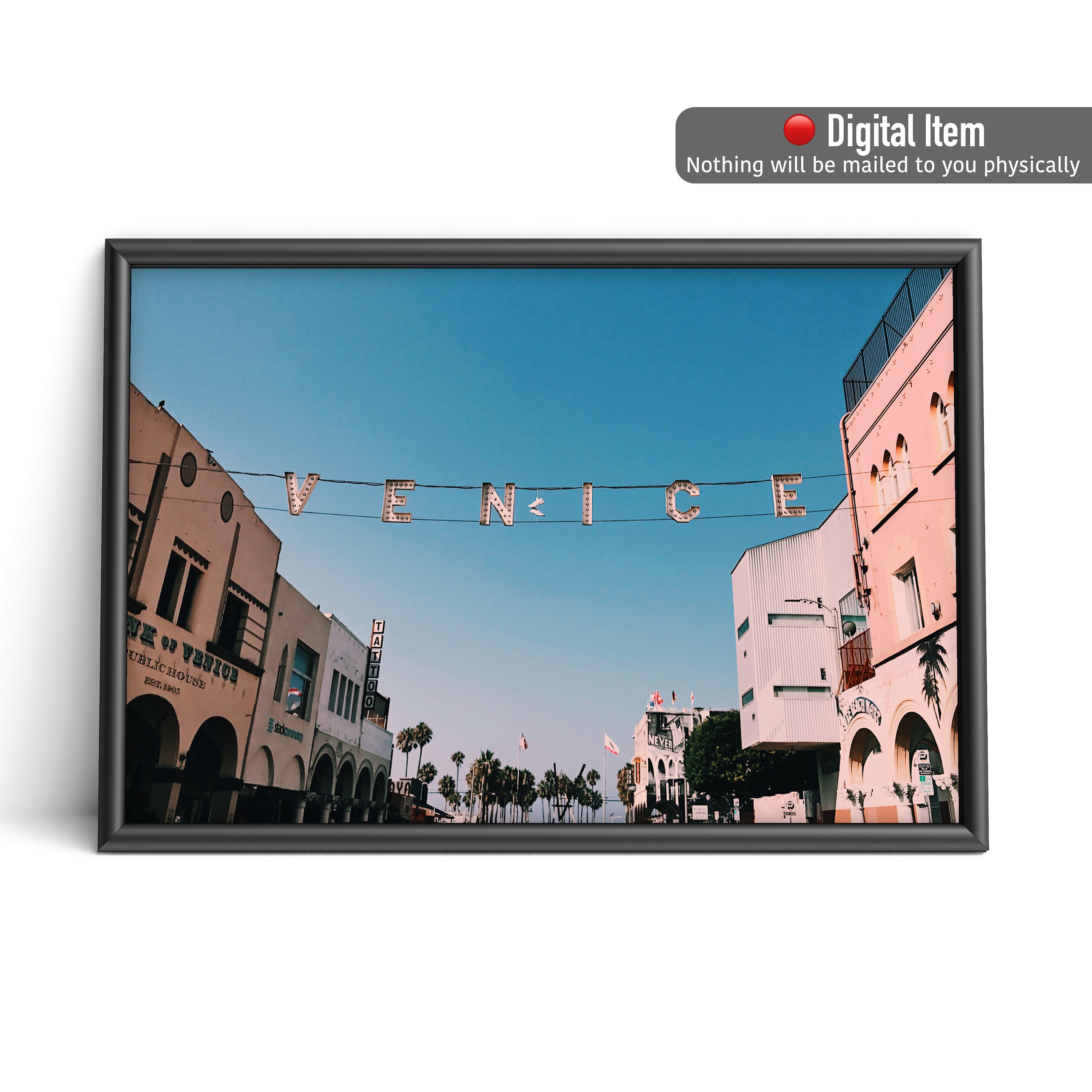 Venice Beach Sign Print California Wall Art Beach Wall Art - Etsy