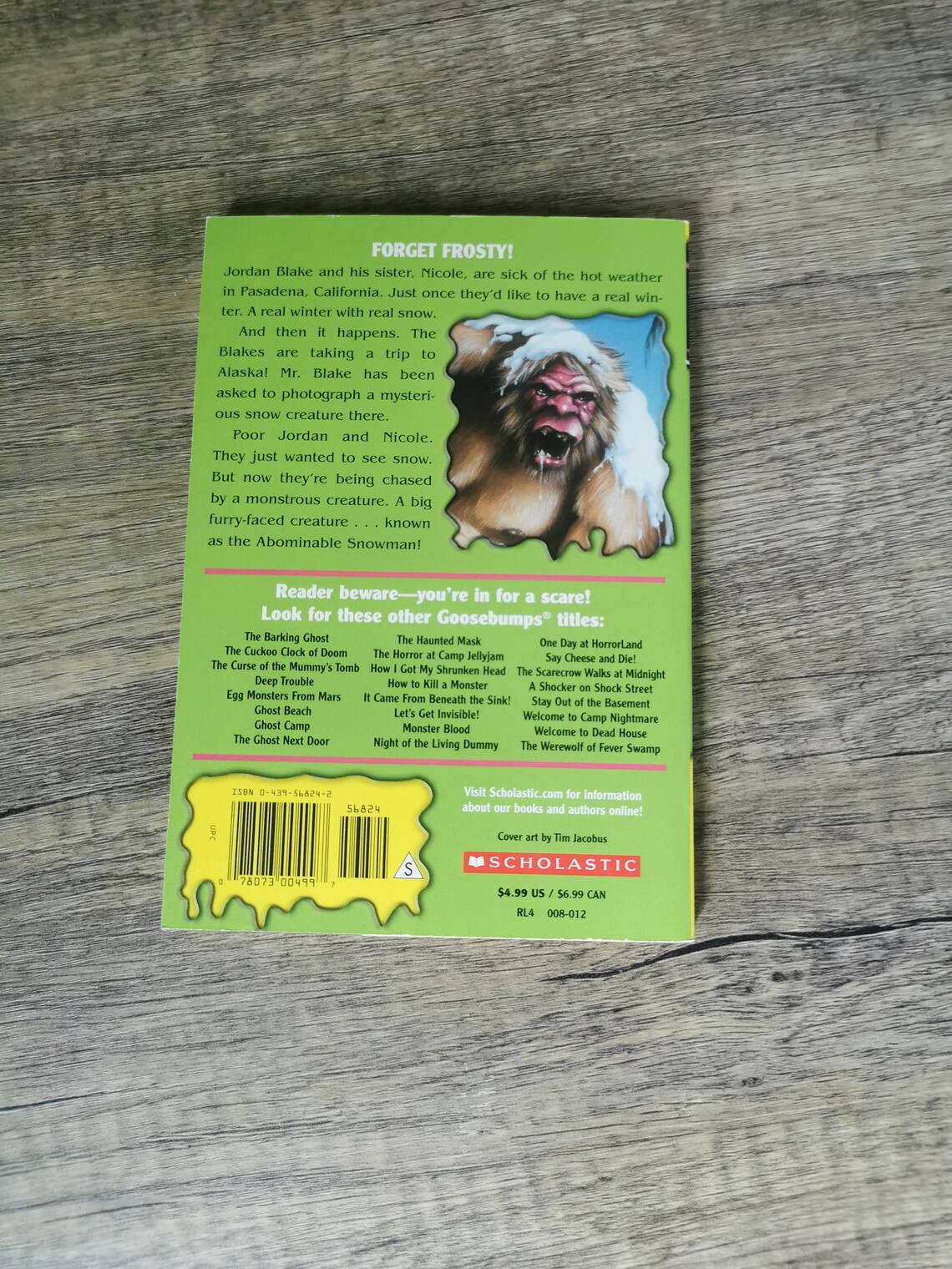 Goosebumps 38 the Abominable Snowman of Pasadena R. L. - Etsy