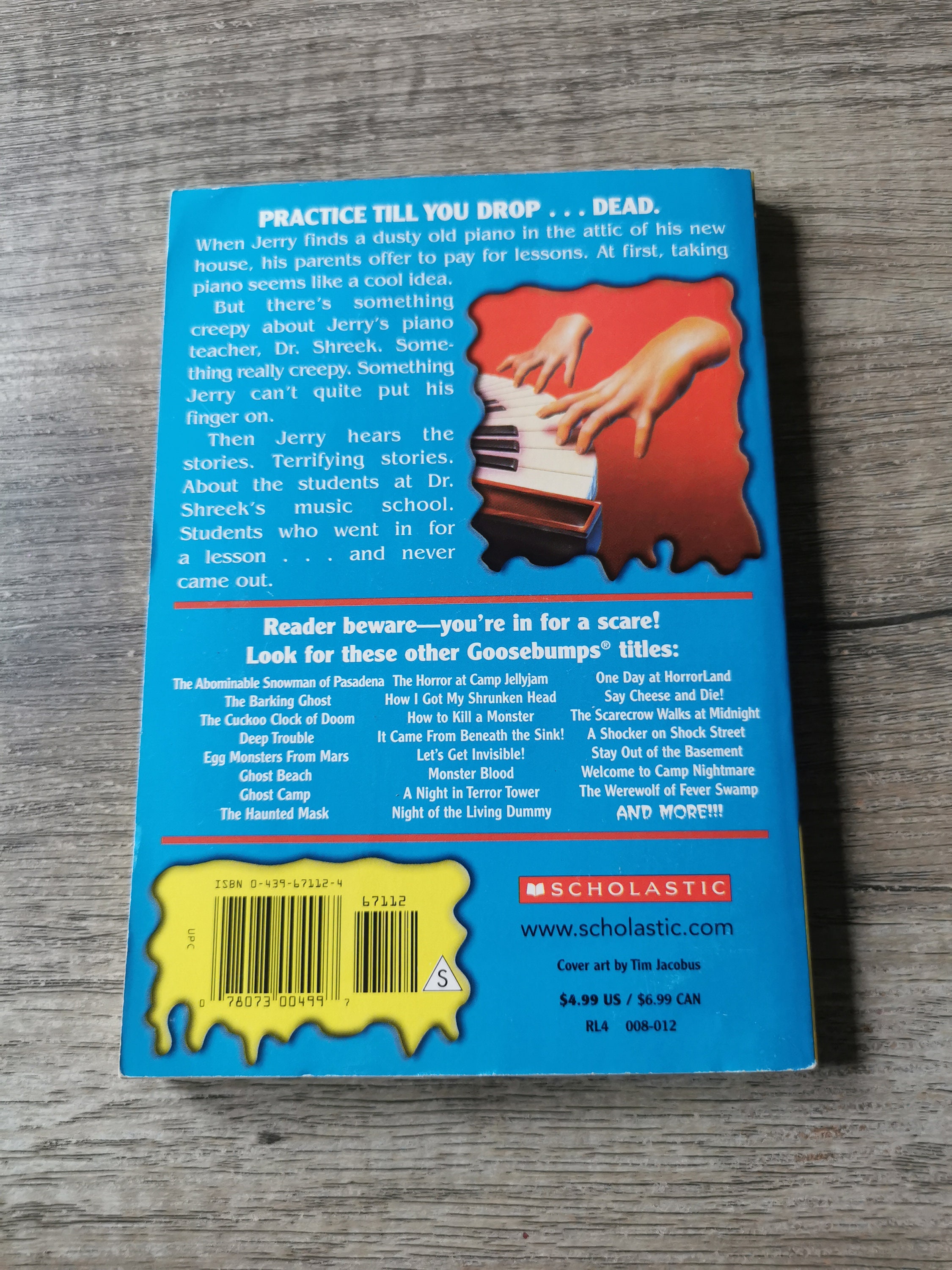 Goosebumps Piano Lessons Can Be Murder R. L. Stine | Etsy