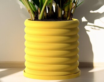 Modern Ceramic Planter With Rim High Gloss Pot Planter - Indoor ...