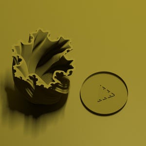 Planter Pot With Drainage, Pear Green Fractal Design for Small and ...