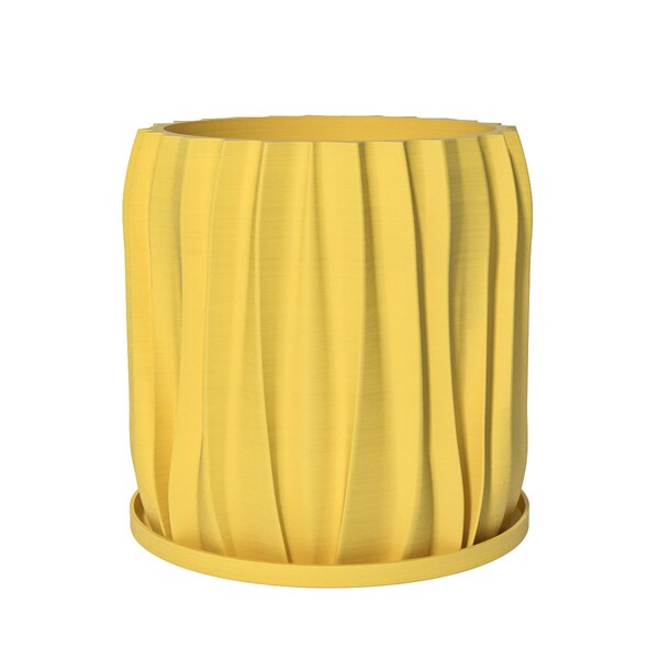 Large Blue and Yellow Planter - Etsy