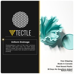 Planter Pot With Drainage Sky Blue Fractal Design for Small - Etsy Canada