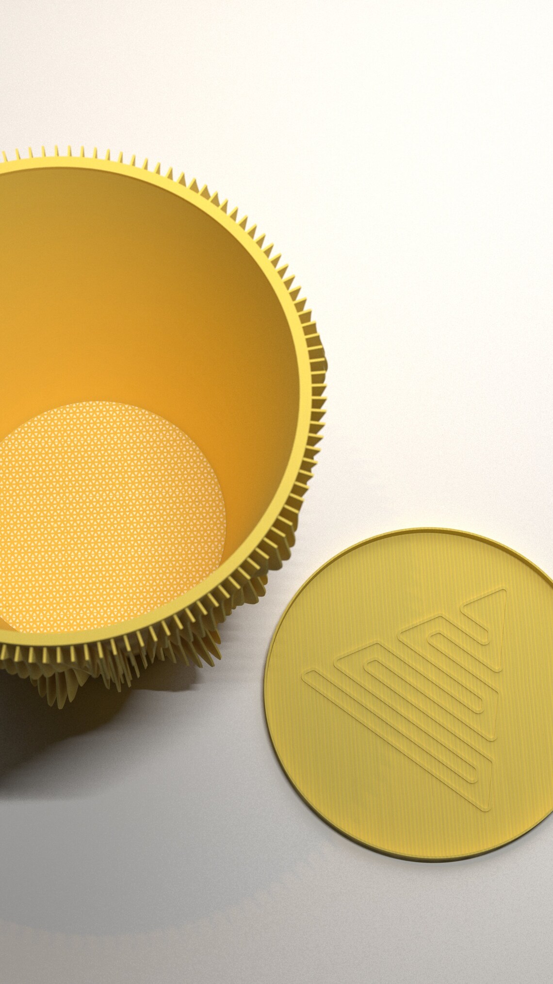 Planter Pot With Drainage Lemon Yellow Wave Design for Small - Etsy