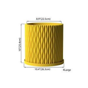 Planter Pot With Drainage, Lemon Yellow Mica Design for Small and Large ...