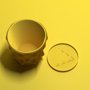 Planter Pot With Drainage, Lemon Yellow Wave Design for Small and Large ...