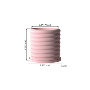 Planter Pot With Drainage, Candy Pink Slinky Design for Small and Large ...