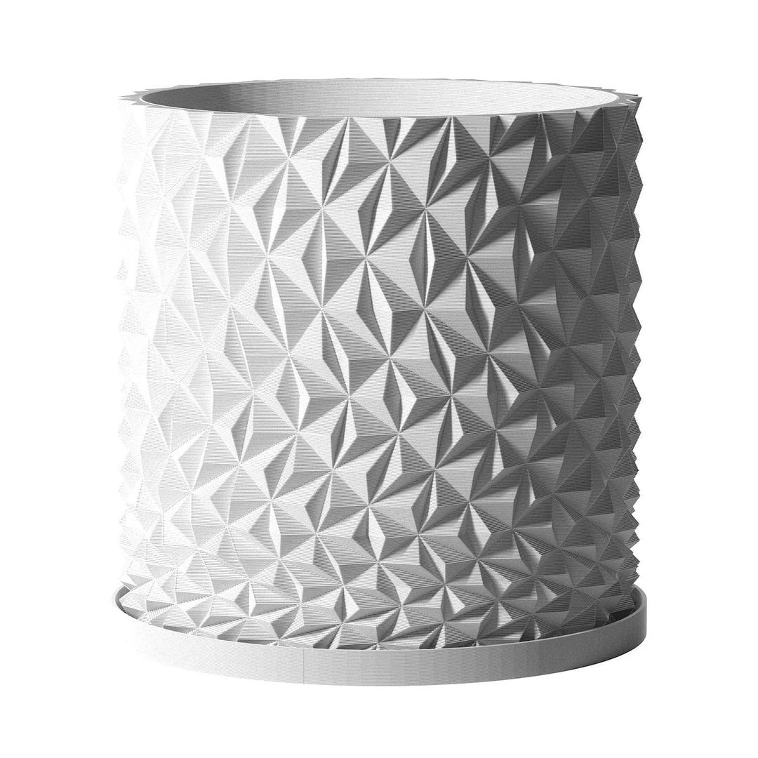Planter Pot With Drainage, Snow White Knurl Design for Small and Large ...