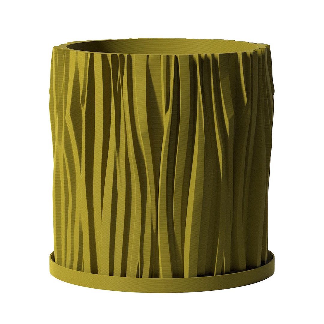 Planter Pot With Drainage, Pear Green Groove Design for Small and Large ...