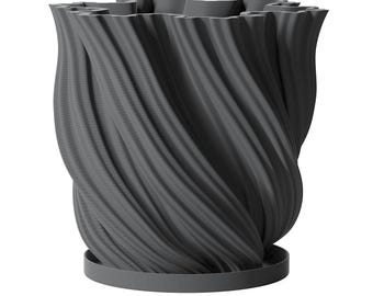 Planter Pot With Drainage, Snow White Mica Ball Design for Small and ...