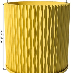 Planter Pot With Drainage, Lemon Yellow Mica Design for Small and Large ...