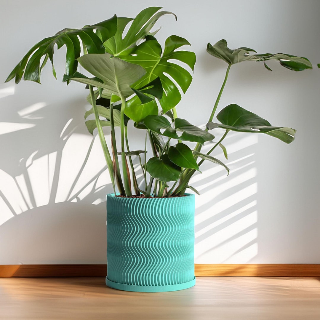 Planter Pot With Drainage, Sky Blue Uma Design for Small and Large ...