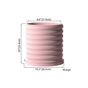 Planter Pot With Drainage, Candy Pink Slinky Design for Small and Large ...