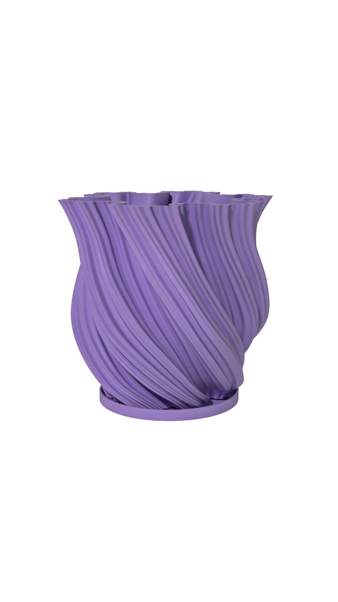 Planter Pot With Drainage, Lavender Fractal Design for Small and Large ...
