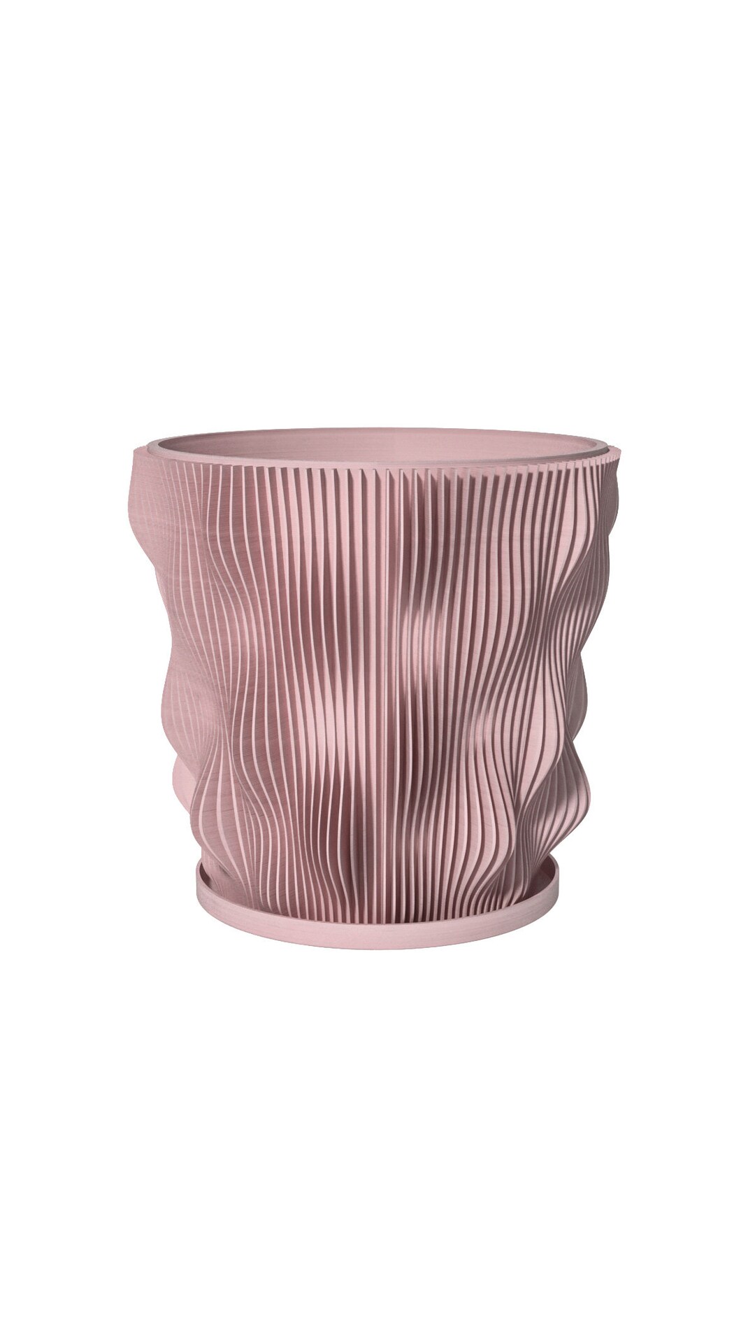 Planter Pot With Drainage Candy Pink Wave Design for Small - Etsy