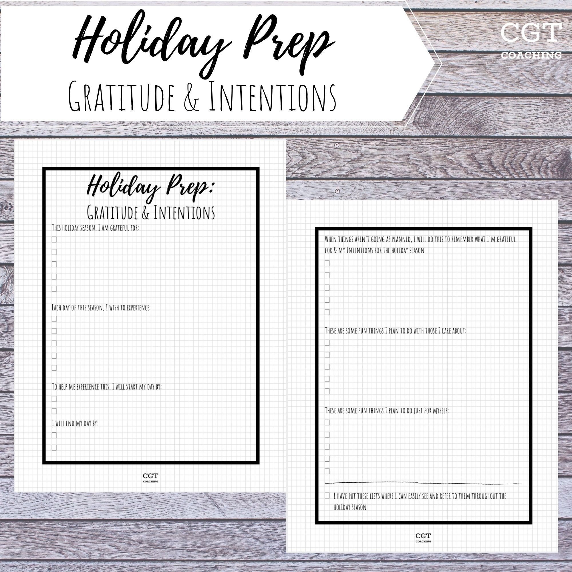 Holiday Prep PDF Printable Planners: to Do List, Meal Plan, Gift List ...