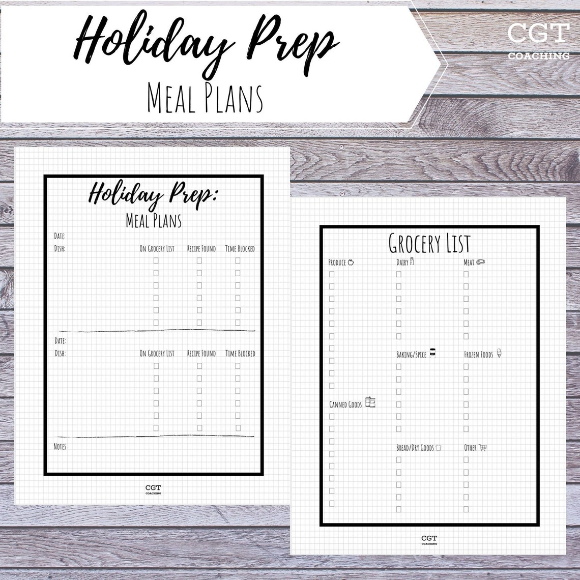 Holiday Prep PDF Printable Meal Planner - Etsy