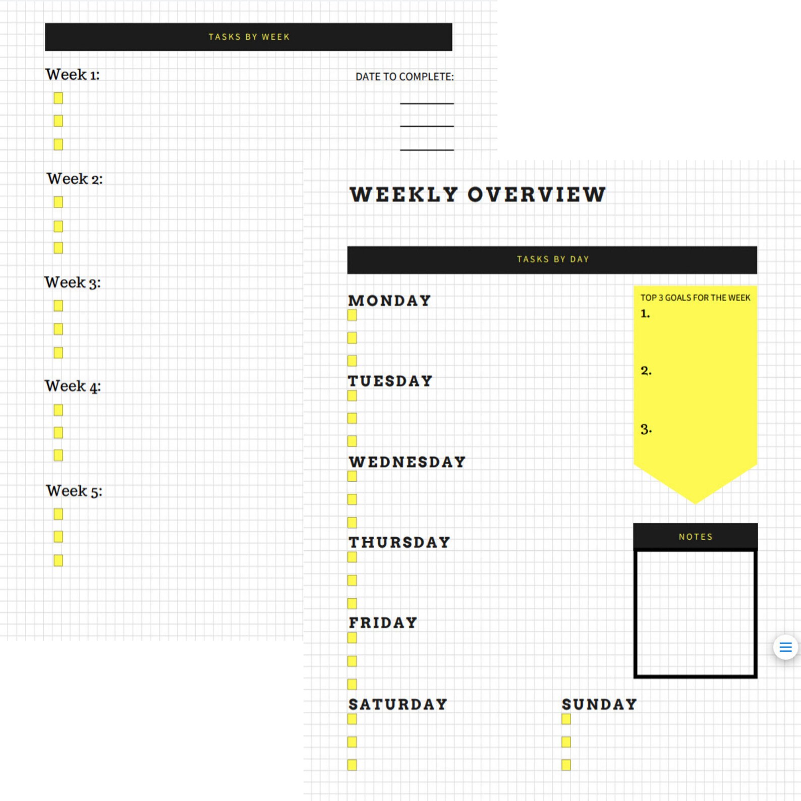 Productivity Planner Template for Coaches PDF Download Printable - Etsy