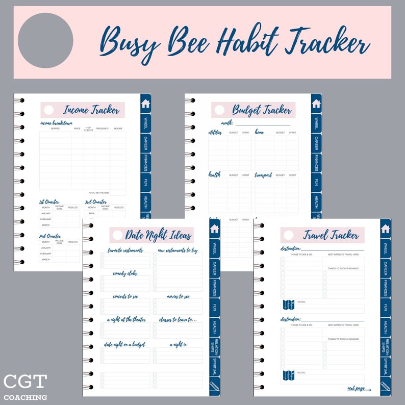 The Busy Bee Habit Tracker With Hyperlinks for Use in Goodnotes ...