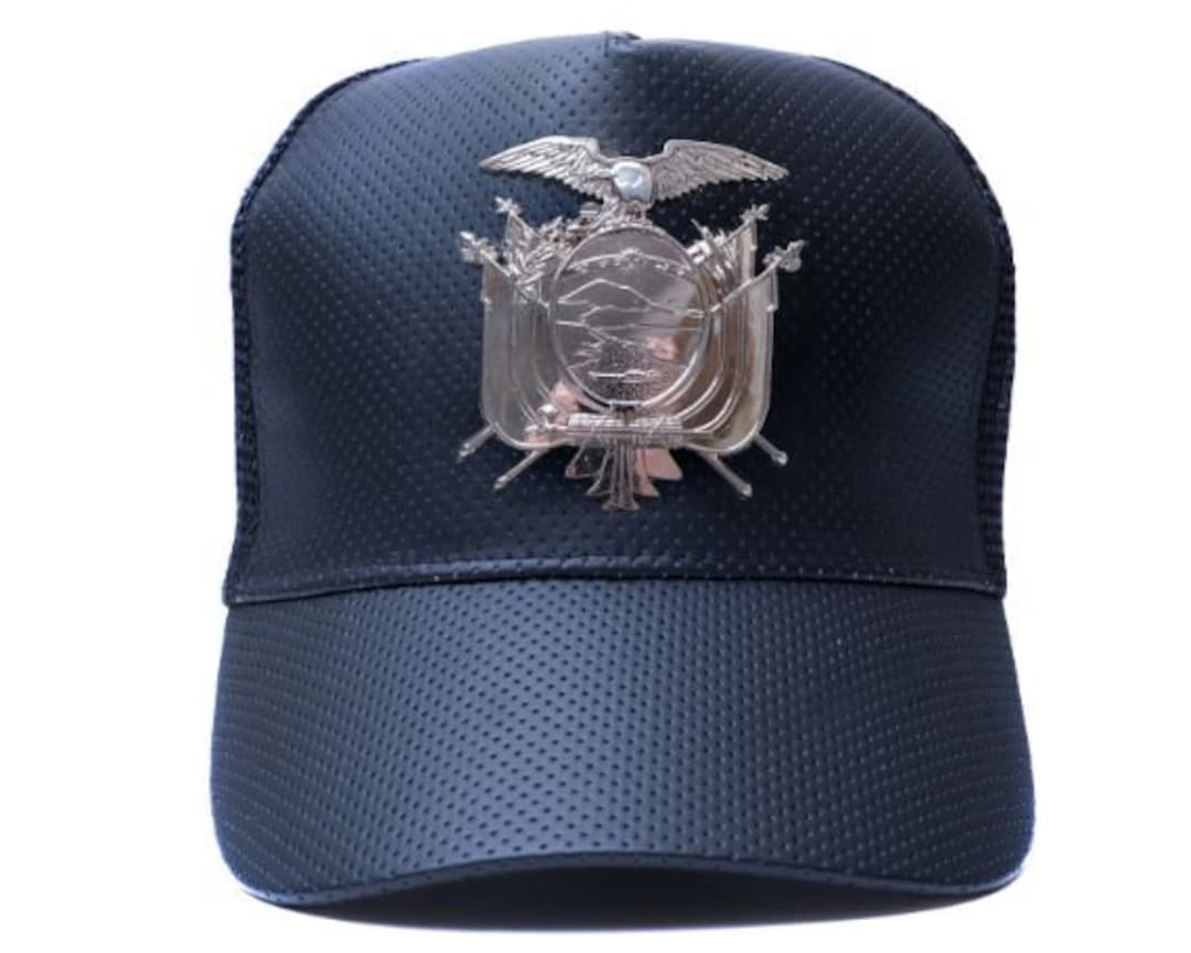 Silver Ecuadorian Shield Hat, Snapback Cap, Coat of Arms of Ecuador ...