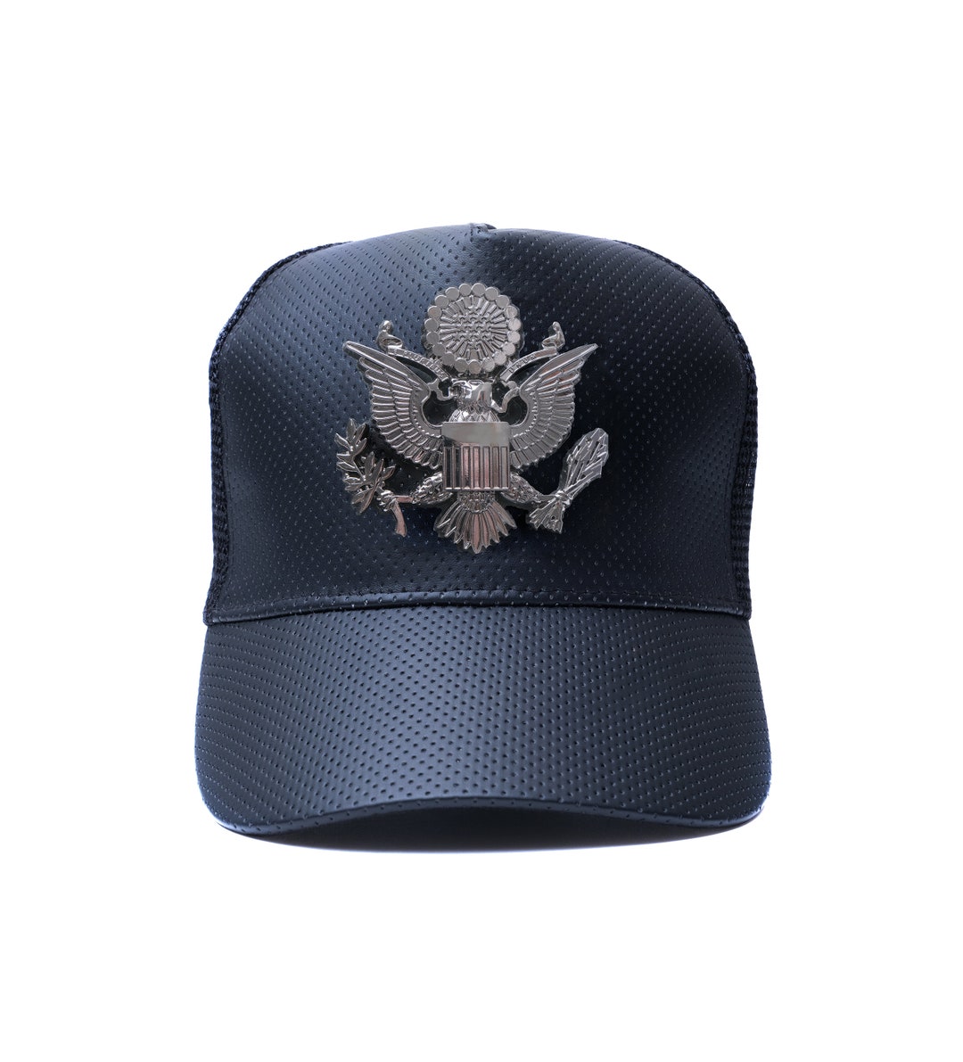 America Eagle Hat, USA Black Coat of Arm Baseball Hat, American Flag ...